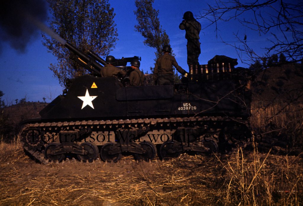 The 987th Armored Field Artillery in Color – Korean War 1951 w/ M7 ...