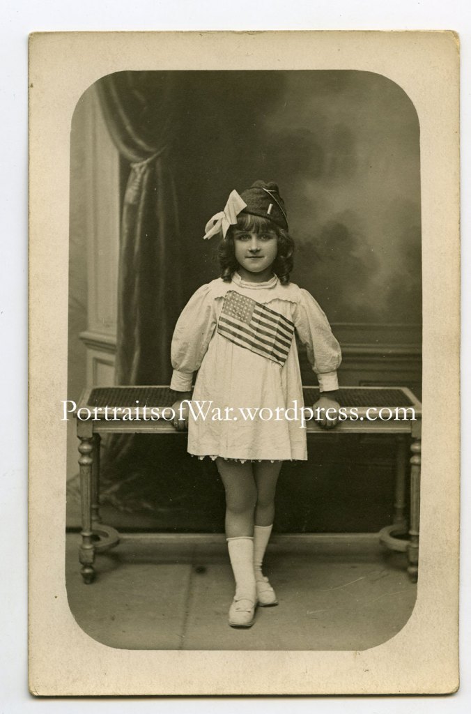 WWI RPPC Postcard Photo of Young Patriotic French Girl Wearing an ...