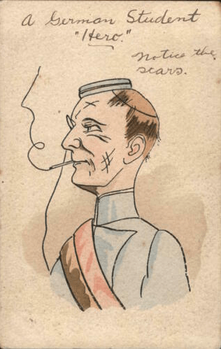 WWI German Facial Dueling Scars – Mensur Scars and WWI Portraits ...